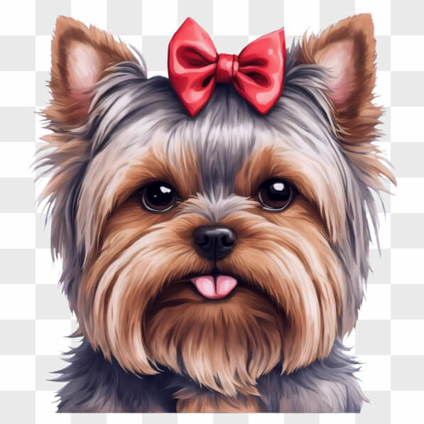 Descarga Yorkshire Terrier con moño rojo Cartoons En Línea - Creative ...