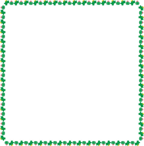Download Festive Cactus and Ornament Border Frames Online - Creative ...