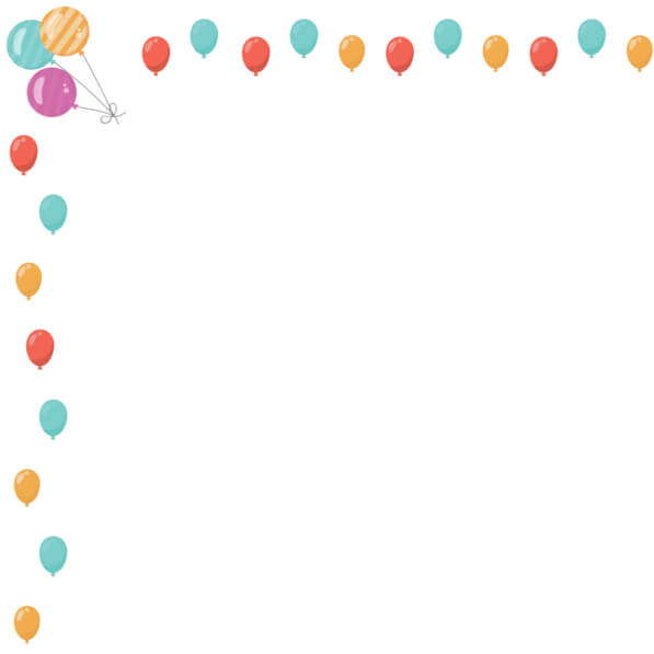 Descarga Borde de globos coloridos para celebraciones Bordes y Esquinas ...