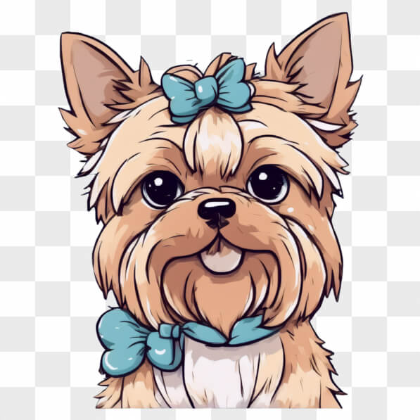 Descarga Perro ilustrado lindo con moño Cartoons En Línea - Creative ...