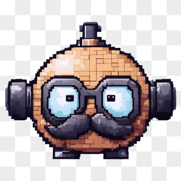 Download Playful Cartoon Robot with Mustache Cartoons Online - Creative ...