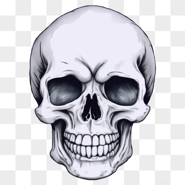 Download Illustration of a Human Skull Cartoons Online - Creative Fabrica