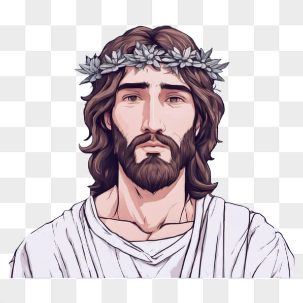 Download Stylized Representation of a Religious Figure Cartoons Online - Creative Fabrica