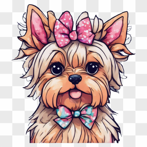 Descarga Perro de dibujo animado adorable con moños Cartoons En Línea ...