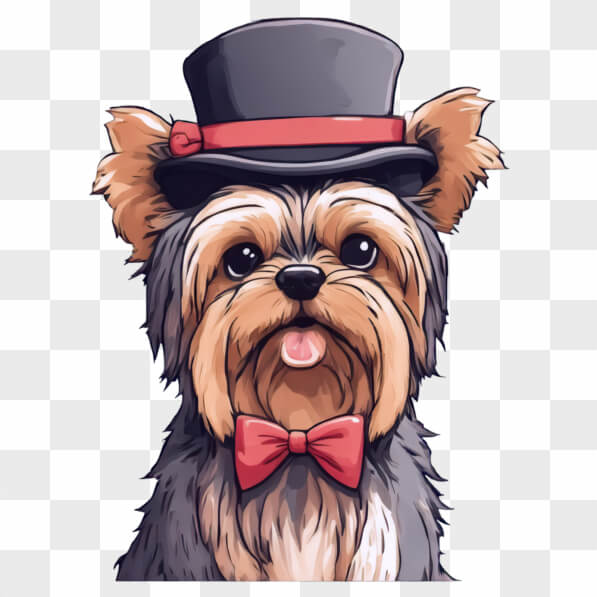 Descarga Yorkshire Terrier con sombrero de copa Cartoons En Línea ...