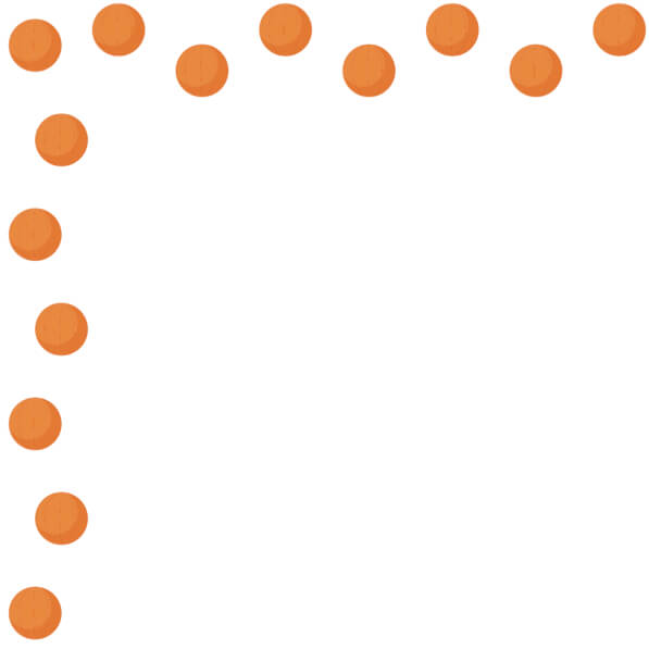Descarga Patrón circular naranja sobre fondo blanco Bordes y Esquinas ...