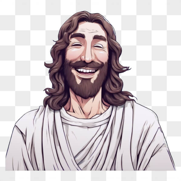 Download Illustrated Figure of Jesus Smiling Cartoons Online - Creative ...
