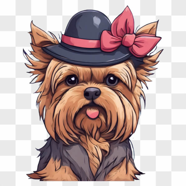 Descarga Yorkshire Terrier elegante con sombrero Cartoons En Línea ...