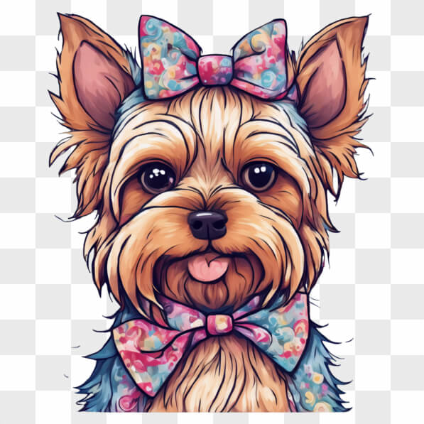 Descarga Perro de dibujo animado lindo con moños Cartoons En Línea ...