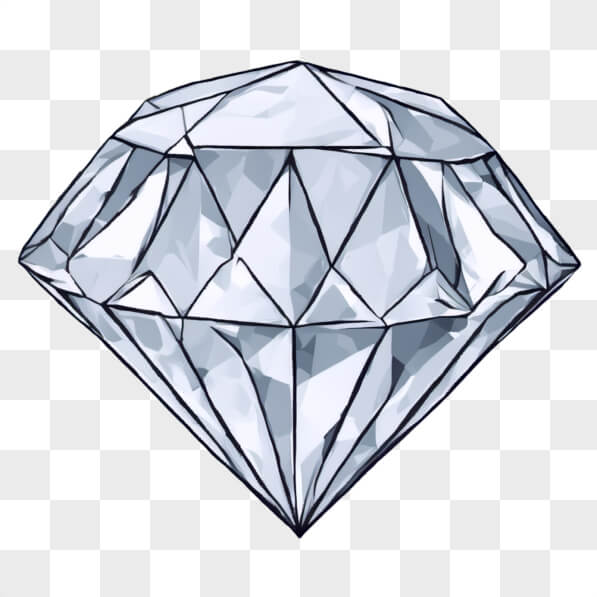 Download Geometric Illustration of a Diamond Cartoons Online - Creative ...