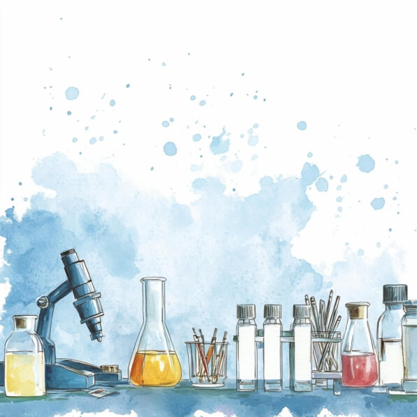 Download Scientific Laboratory Equipment with Watercolor Background ...