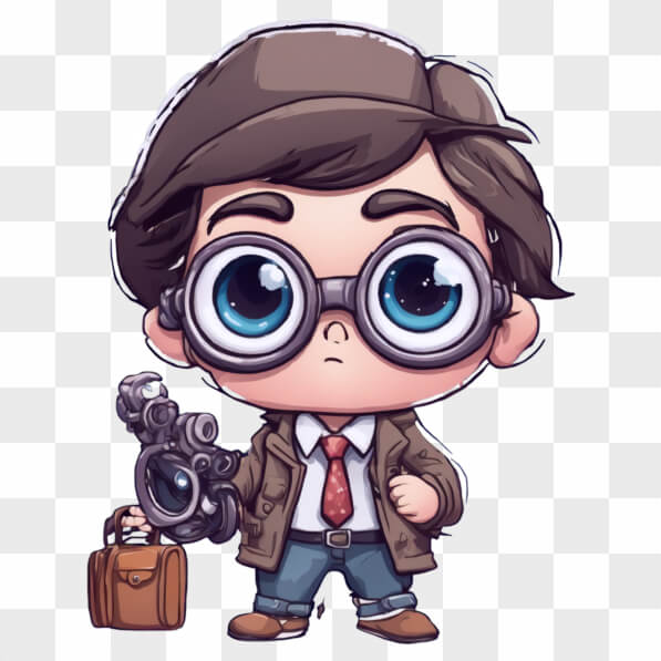 Download Young Inventor Character Cartoons Online - Creative Fabrica