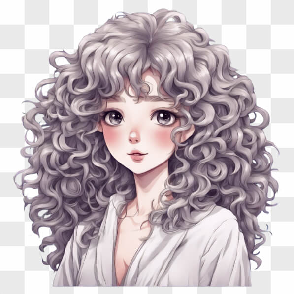 Descarga Personaje ilustrado con cabello rizado gris Cartoons En Línea ...