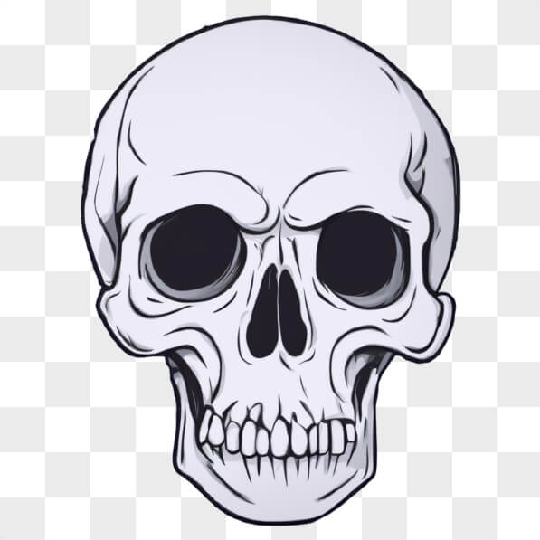 Download Realistic Illustration of a Human Skull Cartoons Online ...