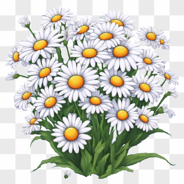 Download Bouquet of Daisies Cartoons Online - Creative Fabrica