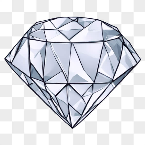 Download Sparkling Diamond with Multifaceted Surface Cartoons Online ...