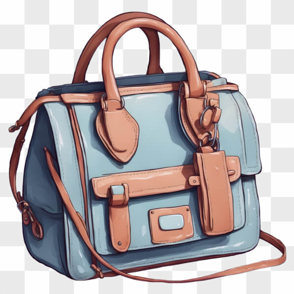 Download Stylish Blue Handbag Cartoons Online - Creative Fabrica