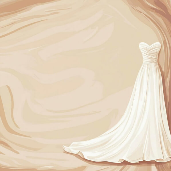 Download Elegant White Wedding Dress on Neutral Background Backgrounds ...