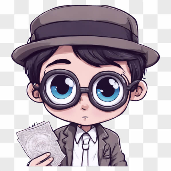 Download Stylized Child Character with Glasses Cartoons Online ...