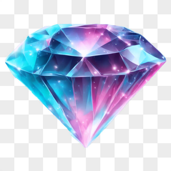 Download Stylized Diamond with Cosmic Colors Cartoons Online - Creative ...