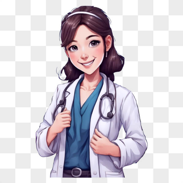 Download Animated Female Doctor Smiling Cartoons Online - Creative Fabrica