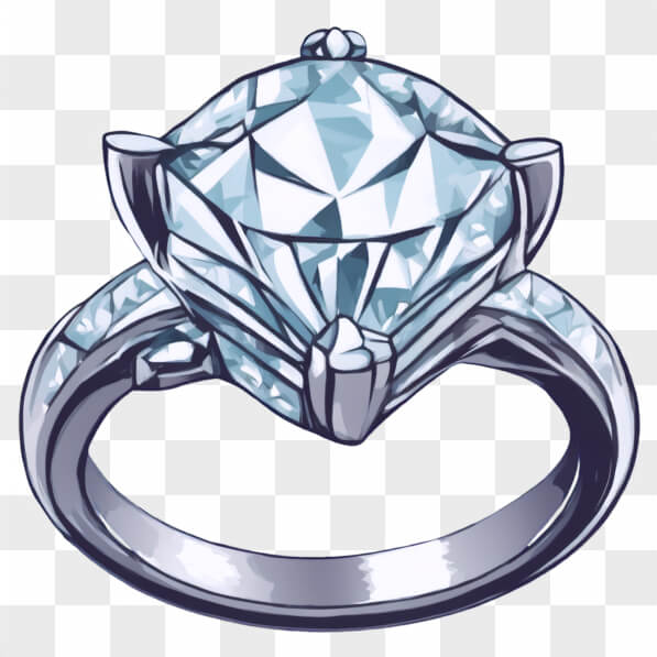Scarica Anello Elegante in Argento con Diamante Cartoni animati Online ...