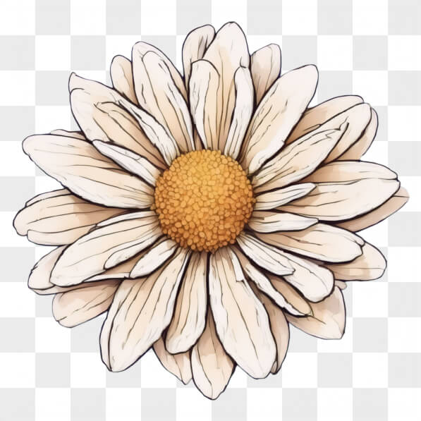 Download Illustrated Daisy Flower on Black Background Cartoons Online ...