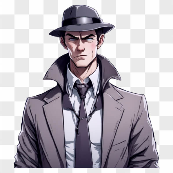 Download Stylized Detective Character Cartoons Online - Creative Fabrica