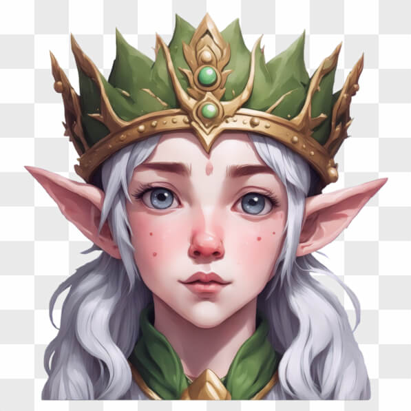 Descarga Retrato del personaje de la Reina Élfica Cartoons En Línea - Creative Fabrica