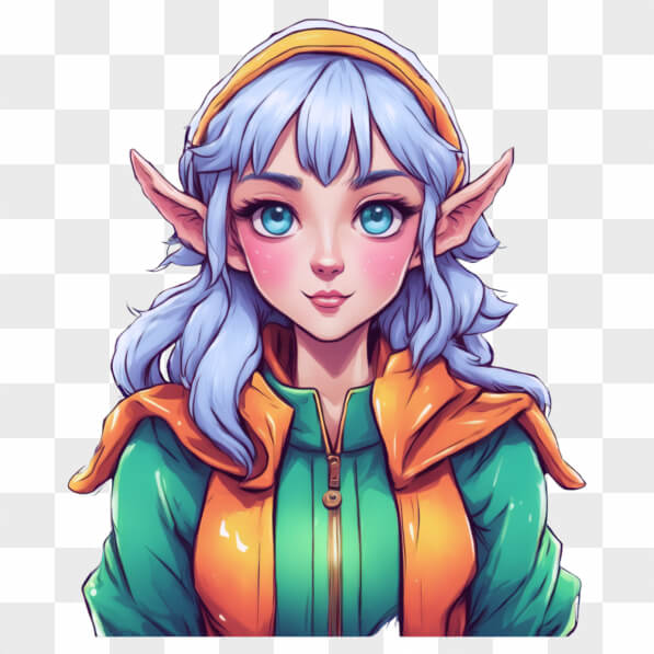 Descarga Ilustración de chica elfa estilizada Cartoons En Línea ...