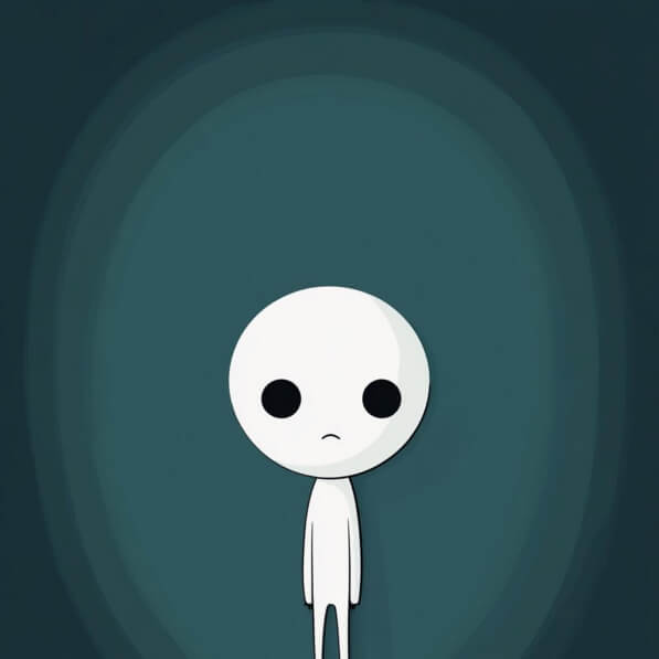 Download Sad Cartoon Character on Dark Background Backgrounds Online ...