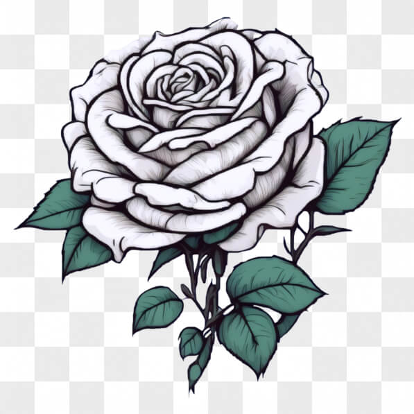 Download Illustrated White Rose Cartoons Online - Creative Fabrica