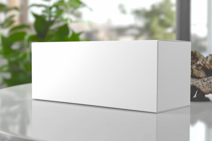 Download Minimalist White Box on Reflective Surface with Green ...