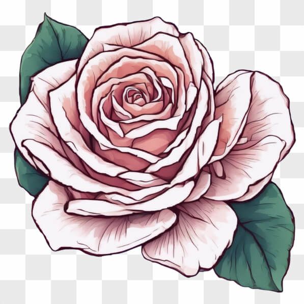 Download Detailed Illustration of a Rose Cartoons Online - Creative Fabrica