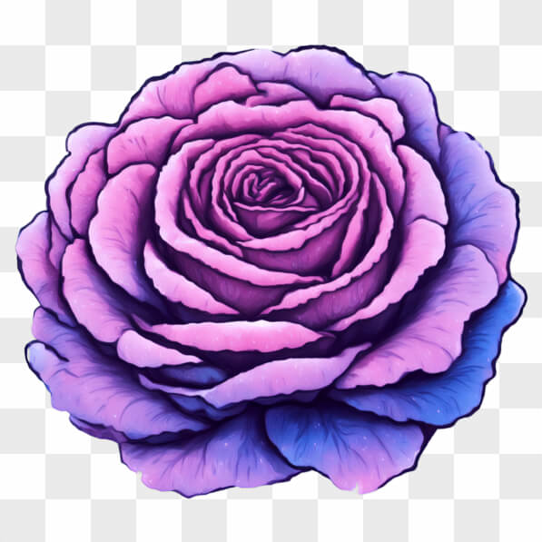 Download Vibrant Purple Rose Cartoons Online - Creative Fabrica