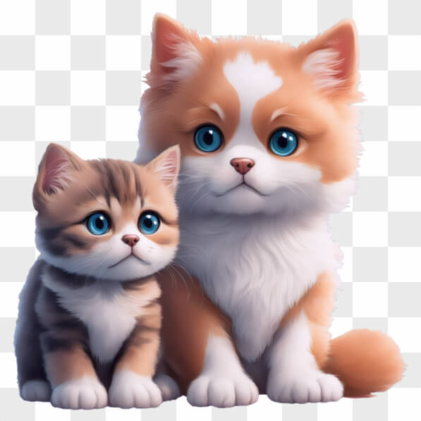 Download Two Cute Animated Cats Cartoons Online - Creative Fabrica