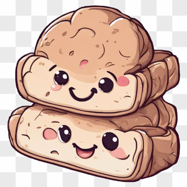 Download Cute Cartoon Bread Characters Cartoons Online - Creative Fabrica