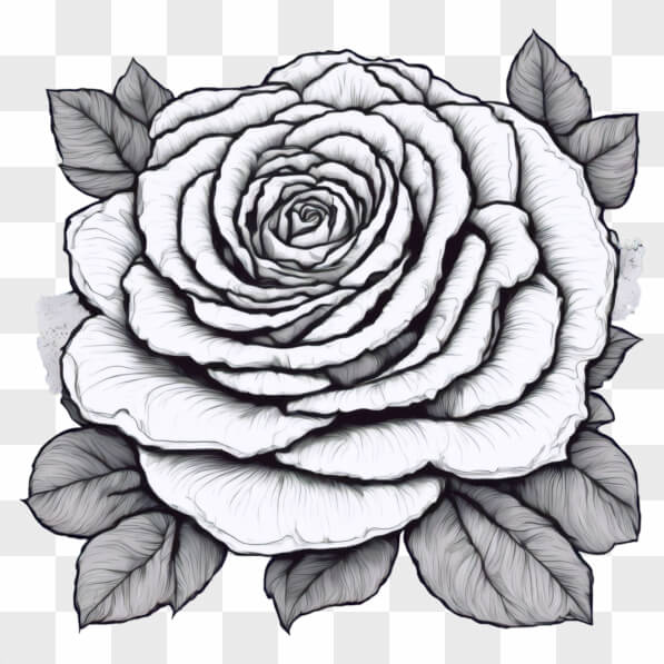 Download Black and White Rose Illustration Cartoons Online - Creative ...