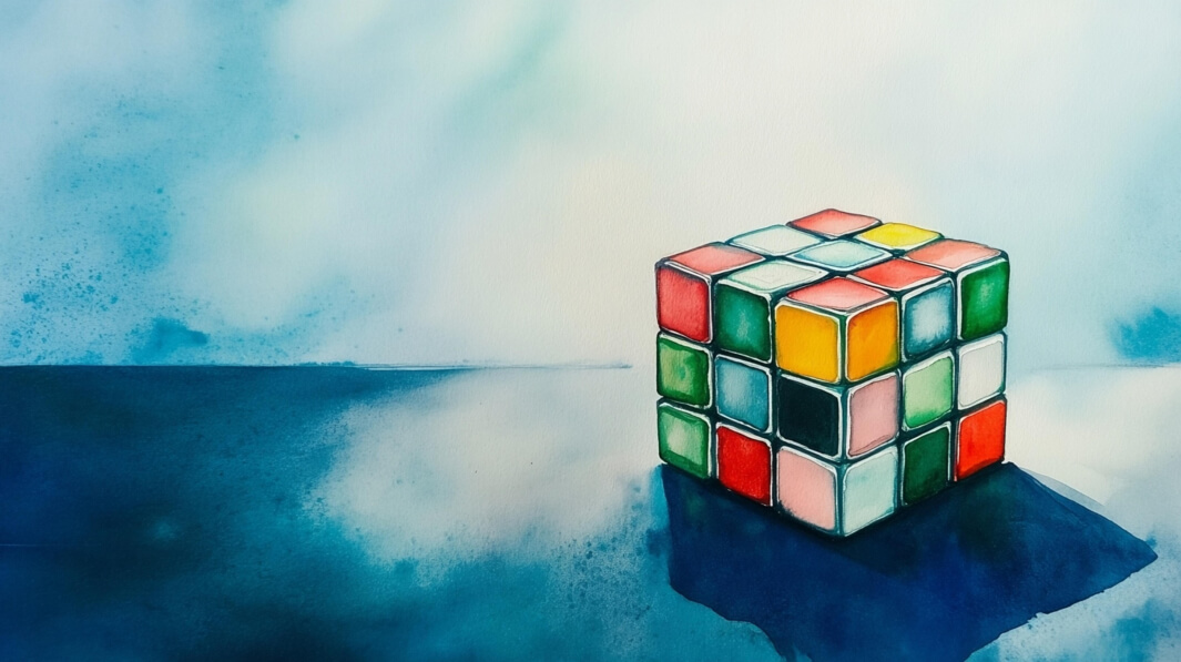 Descarga Cubo Rubik colorido sobre un fondo azul Fondos En Línea ...