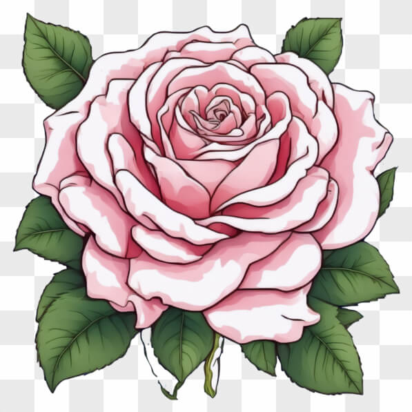 Download Detailed Pink Rose on Black Background Cartoons Online ...