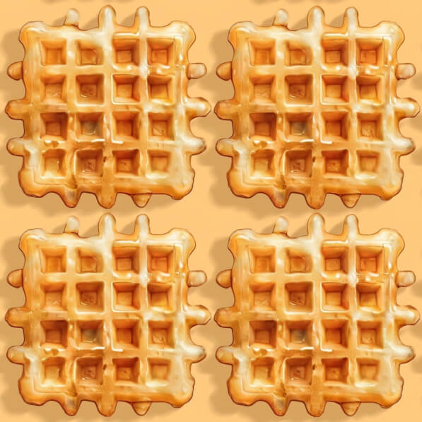 Descarga Primer plano de waffles sobre fondo naranja Patrones En Línea ...