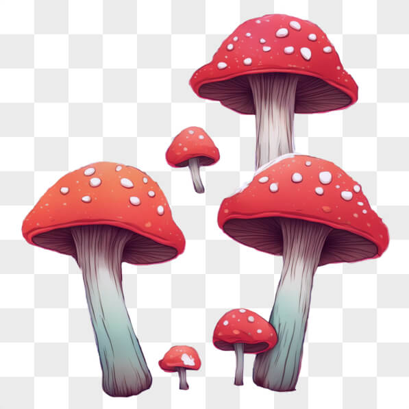 Descarga Hongos Rojos Coloridos Cartoons En Línea - Creative Fabrica