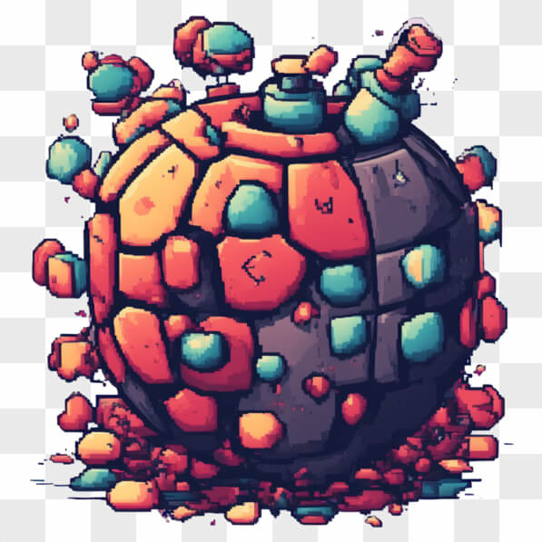 Download Gestileerde Bom in Pixel Art Cartoons online op Creative Fabrica