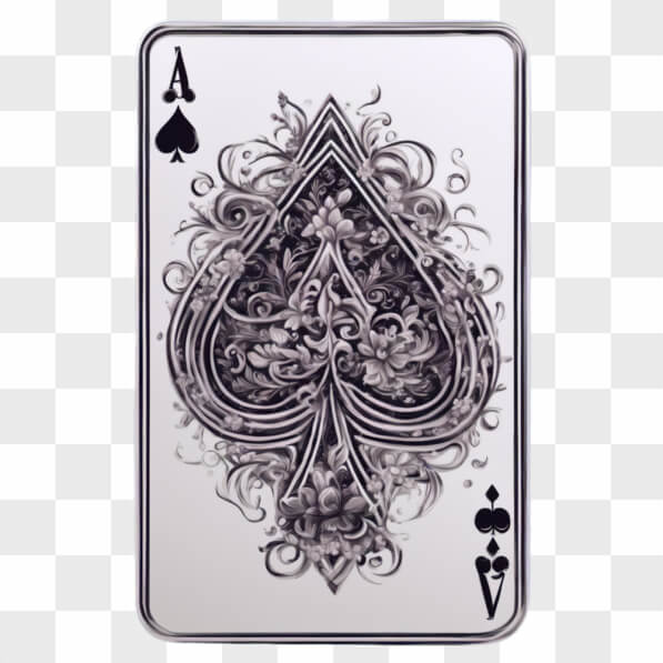 Download Ornate Ace of Spades Playing Card Cartoons Online - Creative ...