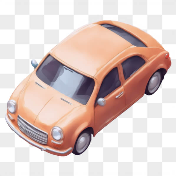 Download Stylish Orange Car from Aerial View Cartoons Online - Creative ...
