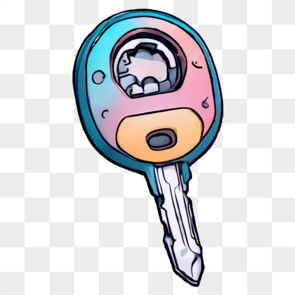 Download Cartoonish Key with Colorful Design Cartoons Online - Creative ...