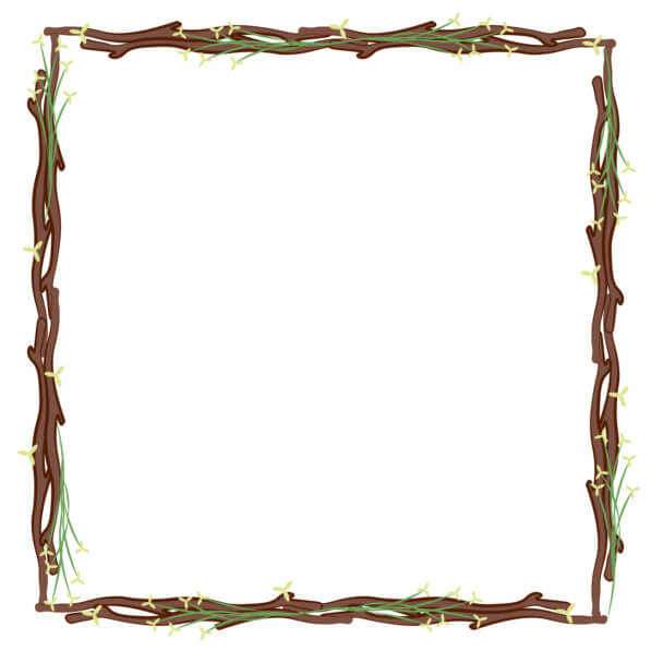 Descarga Marco de Ramas Decorativas con Flores Marcos En Línea ...