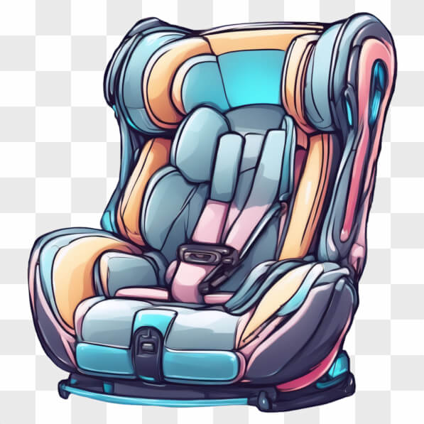 Download Colorful Child Safety Car Seat Cartoons Online - Creative Fabrica