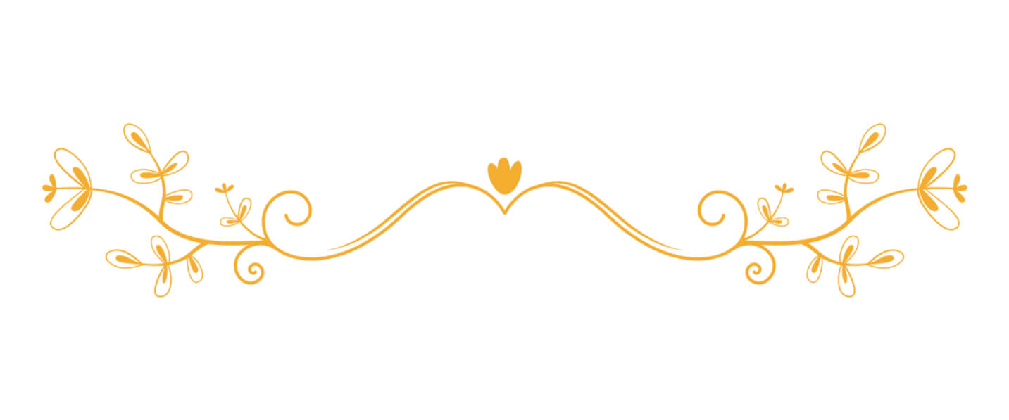 Download Elegant Floral Decorative Line in Yellow Borders & Corners ...