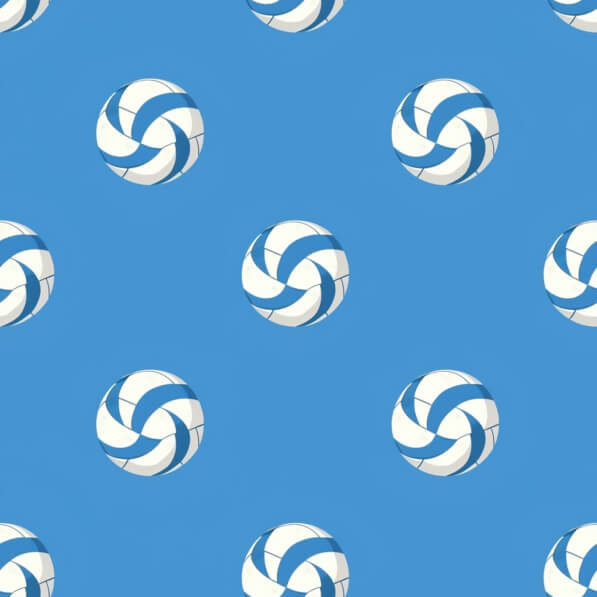 Download Stylized Volleyball Pattern on Blue Background Patterns Online ...
